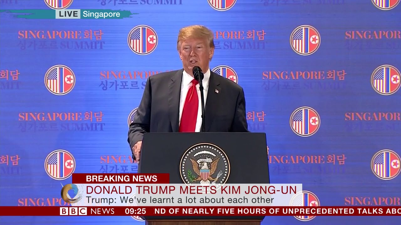 Donald Trump: "Only the most courageous can make peace" - BBC News ...