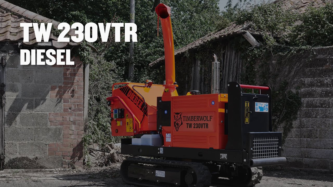 Timberwolf TW 230VTR Diesel Tracked Wood Chipper - YouTube