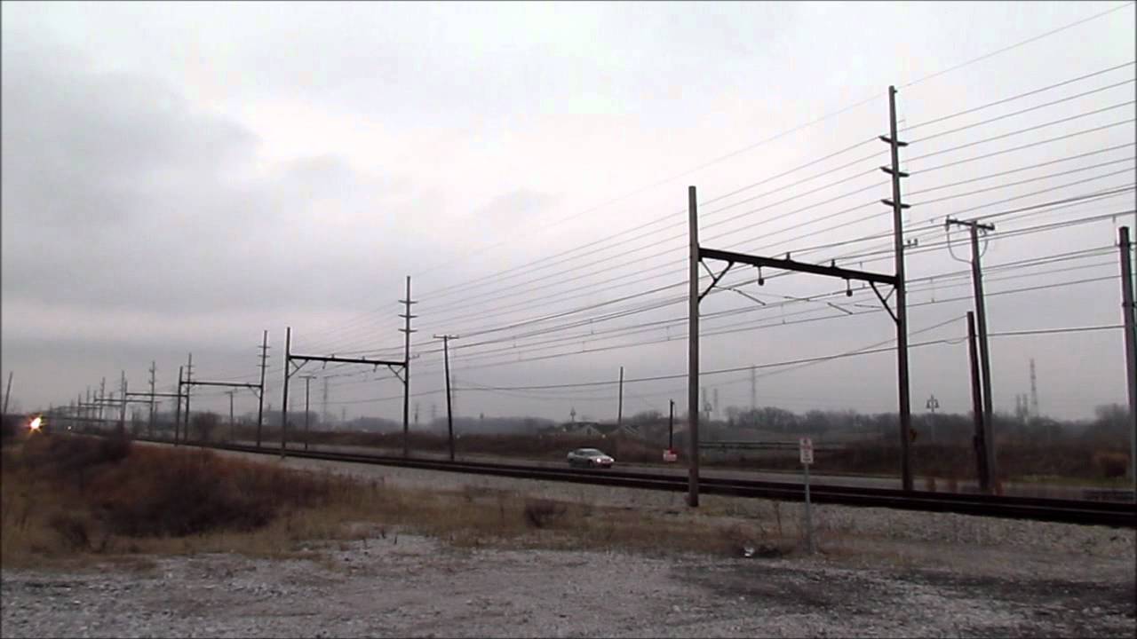 NICTD Trains in Ogden Dunes - YouTube