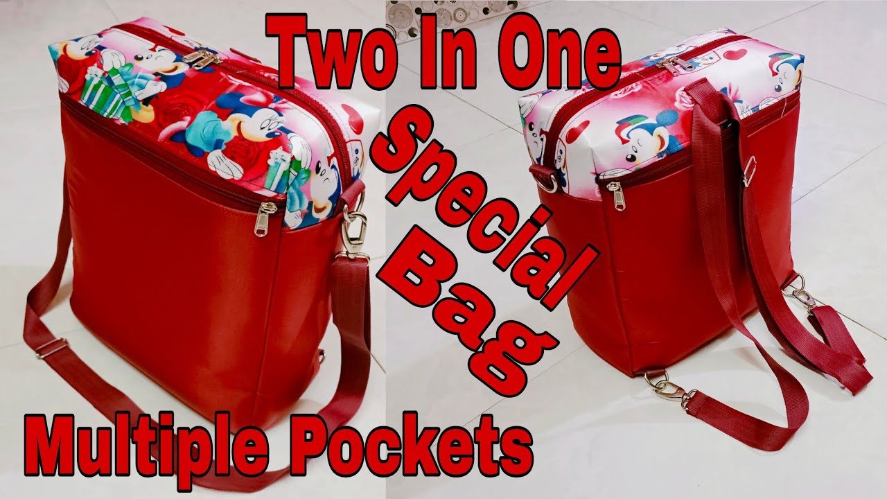 DIY: Two In One Bag With Multi Pockets Tutorial By Anamika Mishra ...