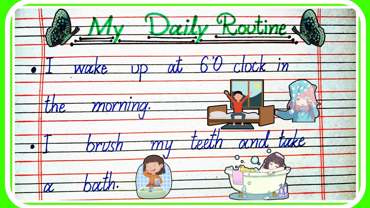 Essay on My Daily Routine in English || My daily routine essay writing ...