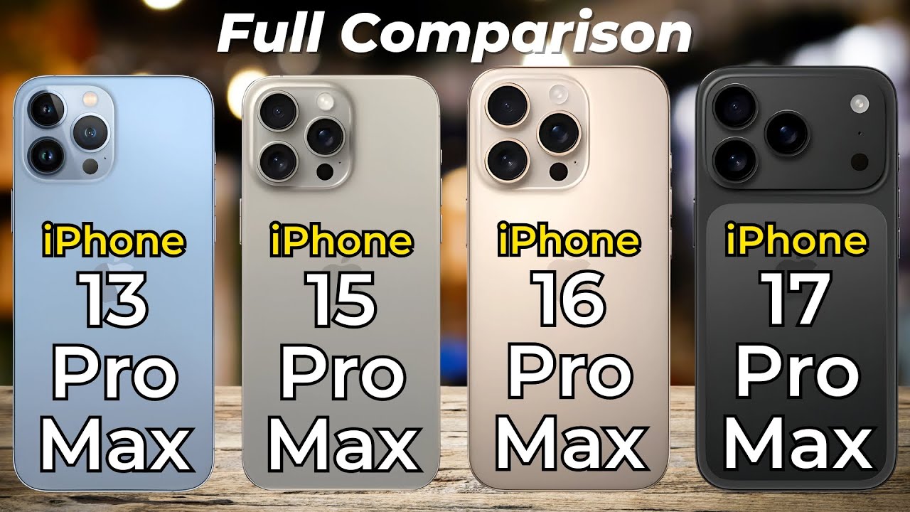 iPhone 13 Pro Max vs 15 Pro Max vs 16 Pro Max vs 17 Pro Max 🔥 Full Leak ...