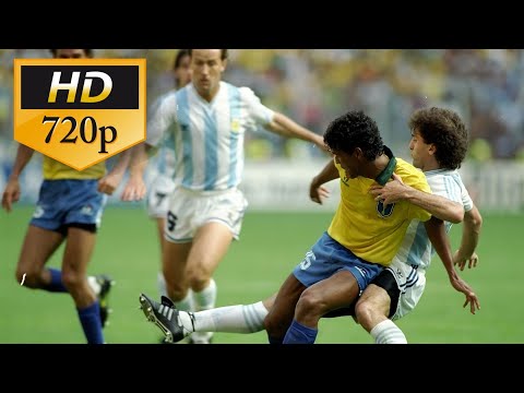 Brazil - Argentina WORLD CUP 1990 | Highlights 720p 30 fps |