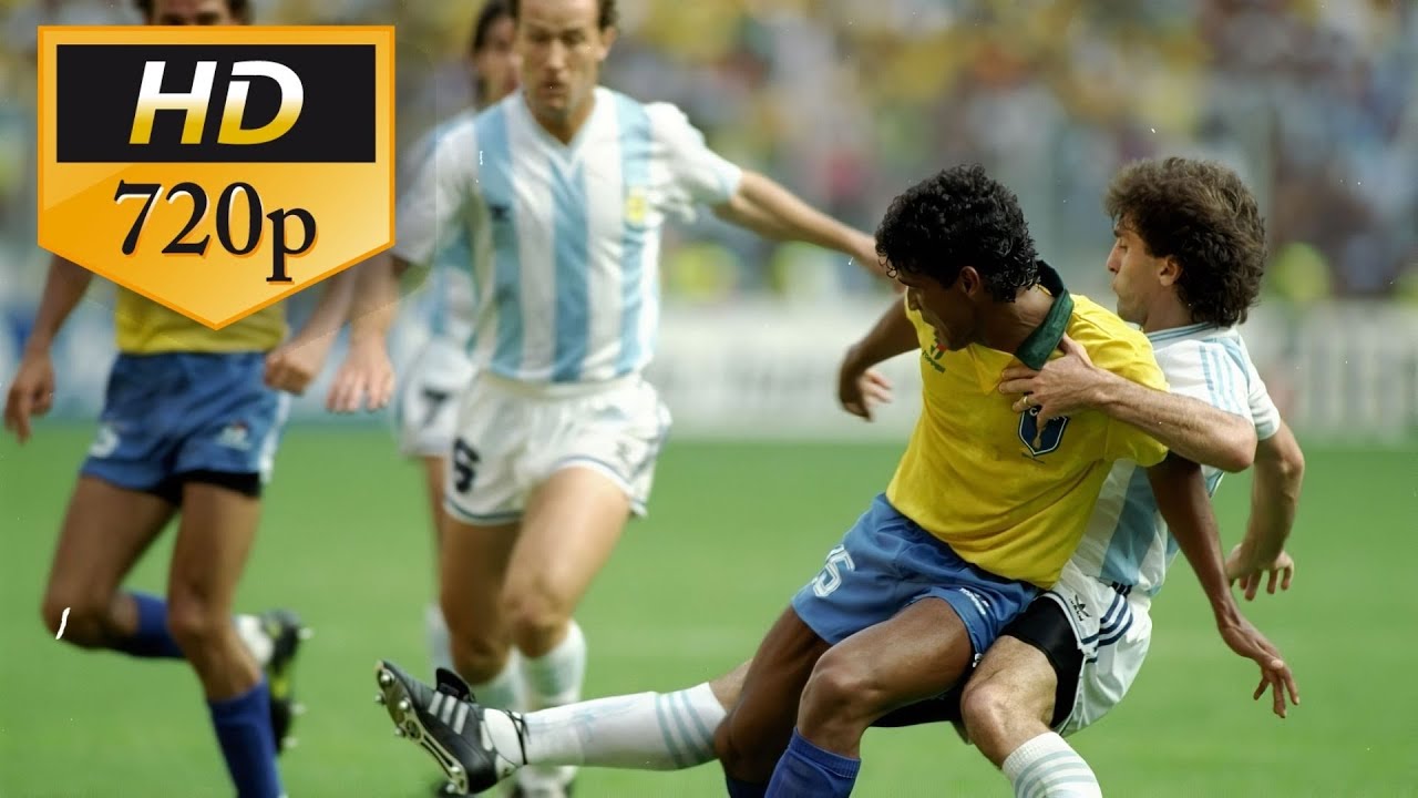 Brazil - Argentina WORLD CUP 1990 | Highlights 720p 30 fps | - YouTube