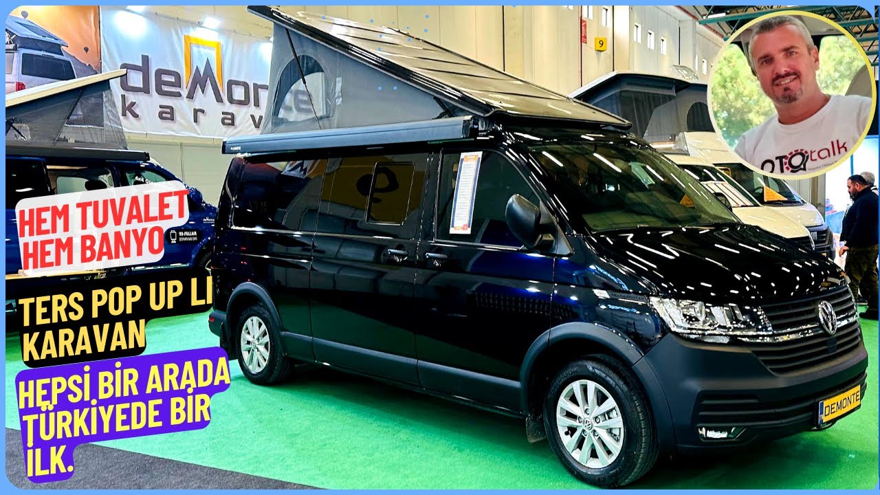 DEMONTE KARAVAN' DAN BİR İLK | TERS POP UP TAVAN VE | HEM TUVALET HEM BANYOLU TRANSPORTER ...