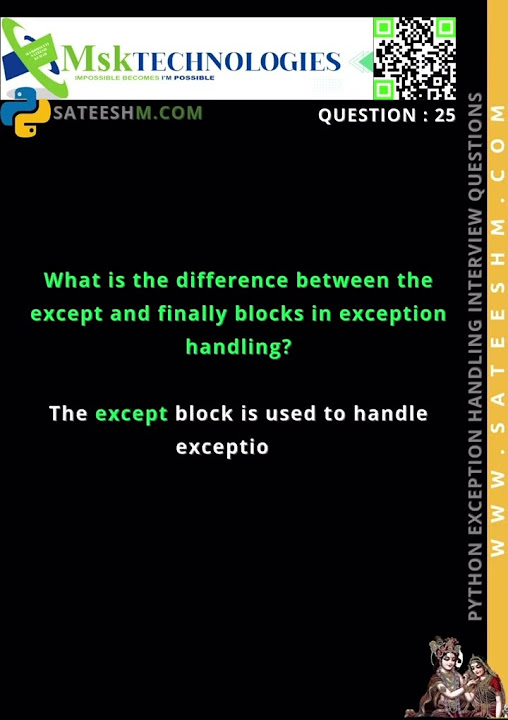 What is the difference between the except and finally blocks in exception handling?Java in ...