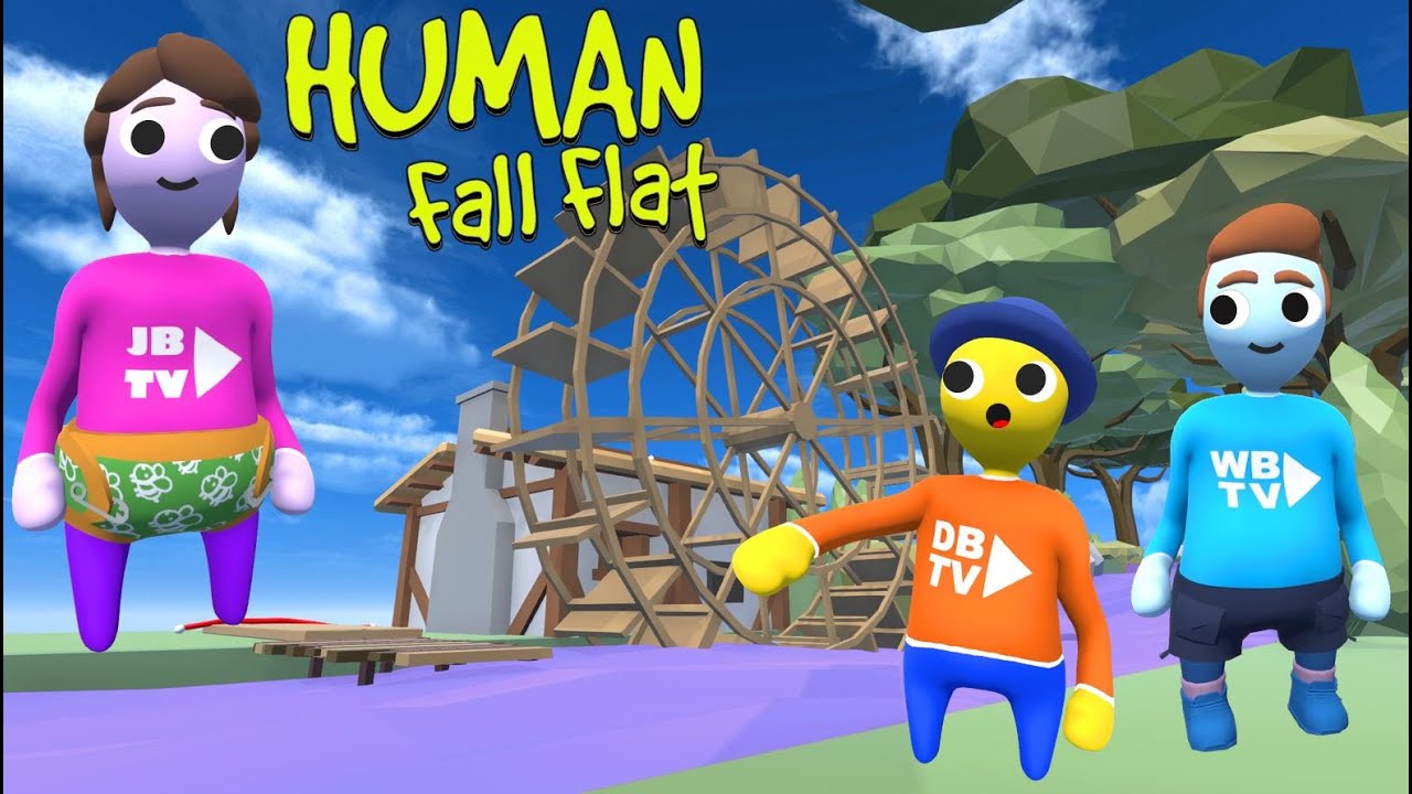WE FOUND A TREE HOUSE & WATERMILL IN HUMAN FALL FLAT - YouTube