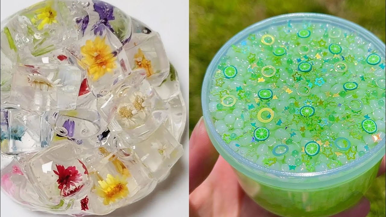 Random Pretty Slime Compilation: ASMR Satisfying Slimes 💎🌼 🍋 - YouTube