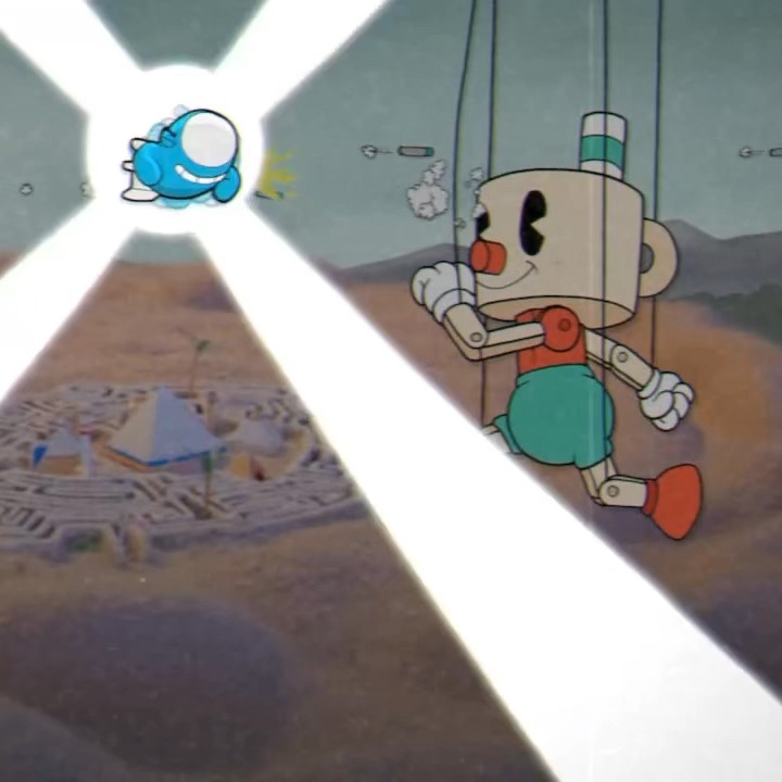 Mugman use PRO SKILLS and a NUKE to KILL the Fake Cuphead Puppet | # ...