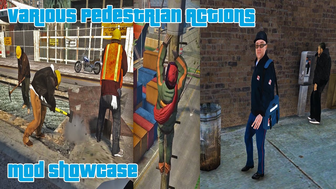 GTA IV | Various Pedestrian Actions | Mod Showcase - YouTube