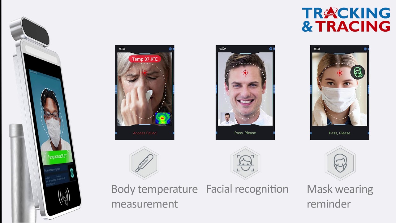 Thermal Camera kiosk the FRS2020 All-in-One, non-contact with facial ...