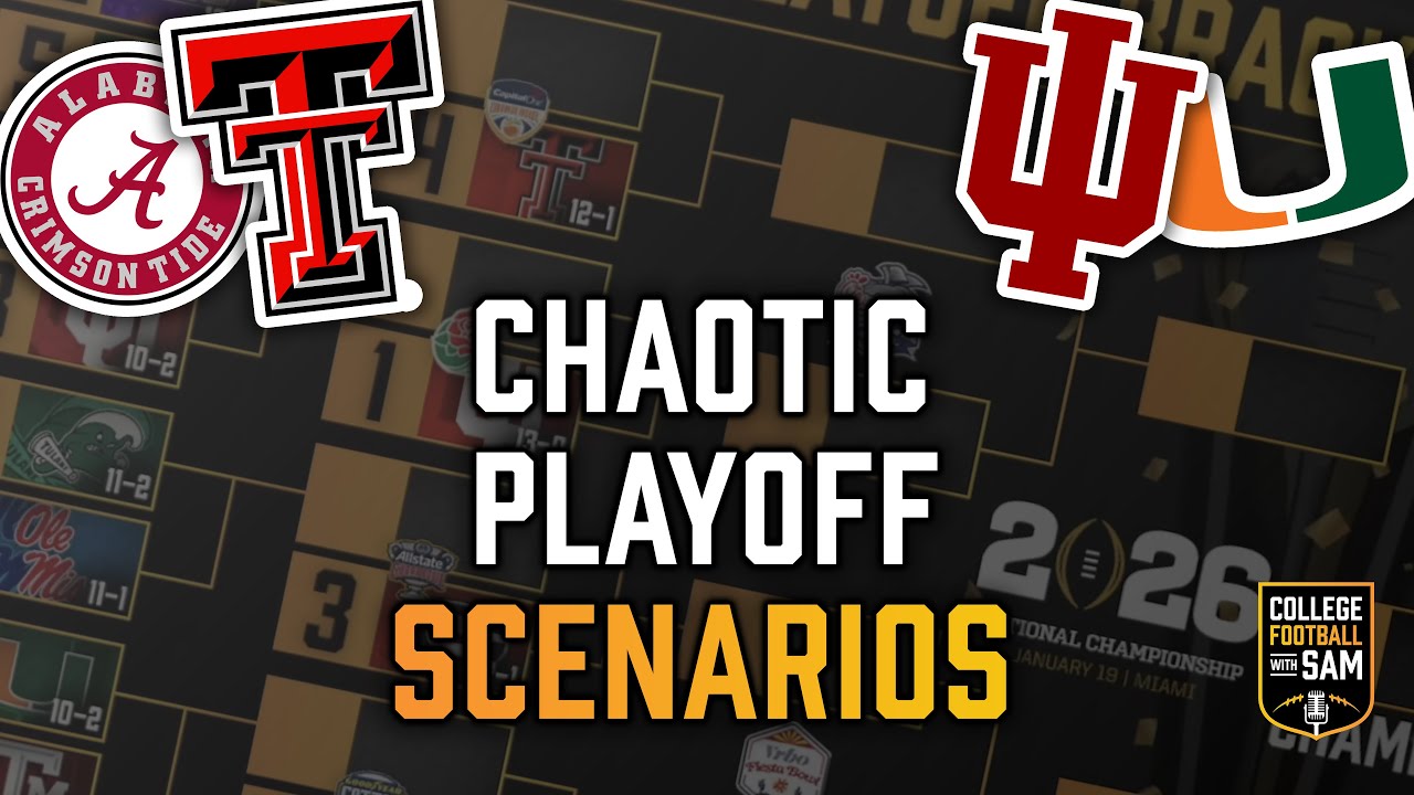 Chaotic College Football Playoff Scenarios (Not Unrealistic) - YouTube
