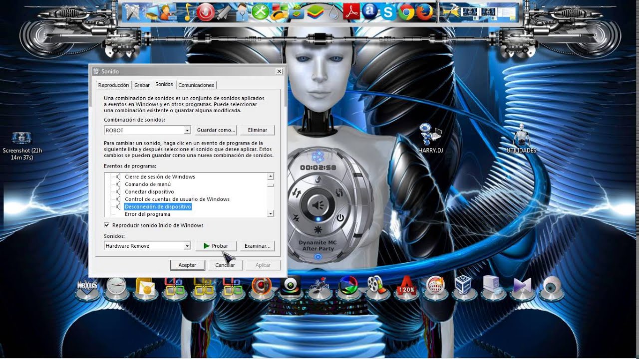 TEMA ROBOT PARA WINDOWS 7 DEMO - YouTube