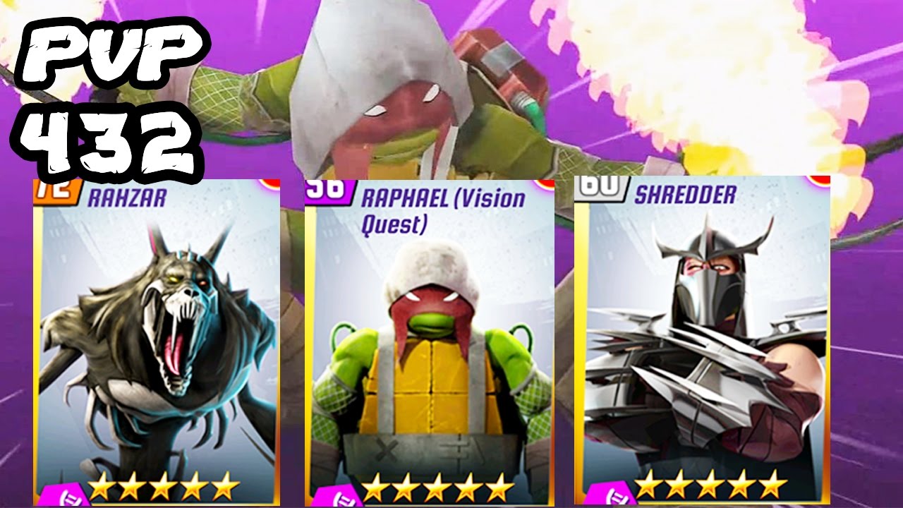 TMNT Legends PVP 432 (Raphael Vision, Shredder, Rahzar) - YouTube