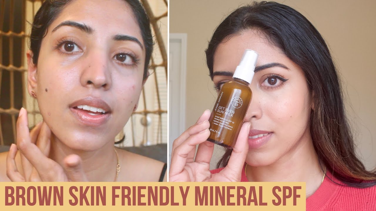 Great Mineral Sunscreen for Brown/Medium Skin, No White Cast - YouTube