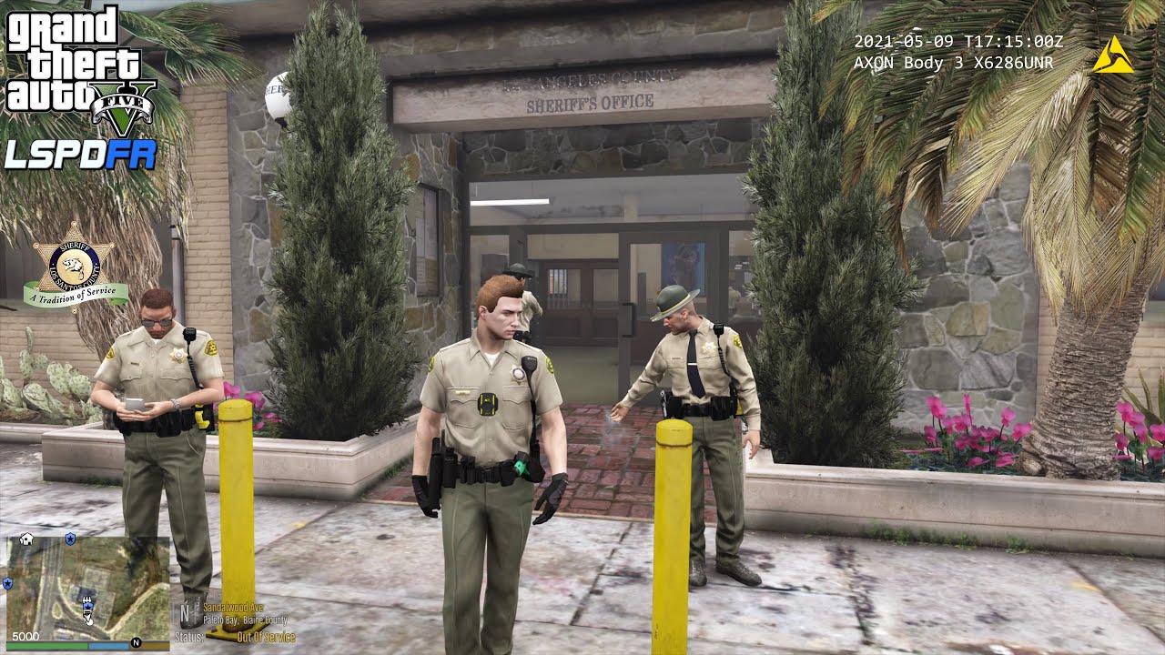 GTA V - LSPDFR 0.4.8🚔 - LSSD/LASD - Female Partner - Security Guard ...