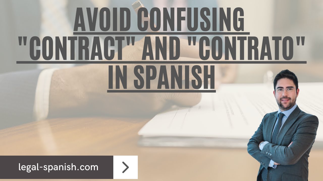 Avoid confusing “contract” and “contrato” in Spanish - YouTube