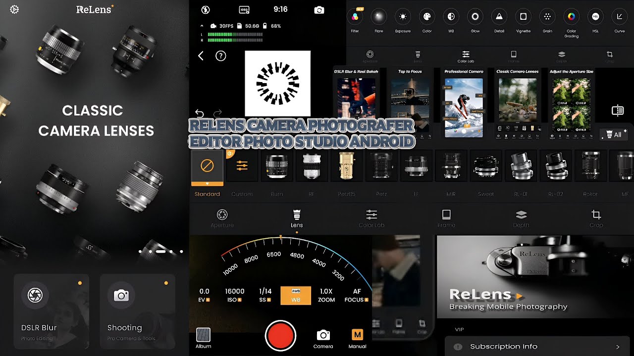 RELENS CAMERA ANDROID FOTOGRAFER PROFESIONAL || RELENS FOCUS & DSLR ...
