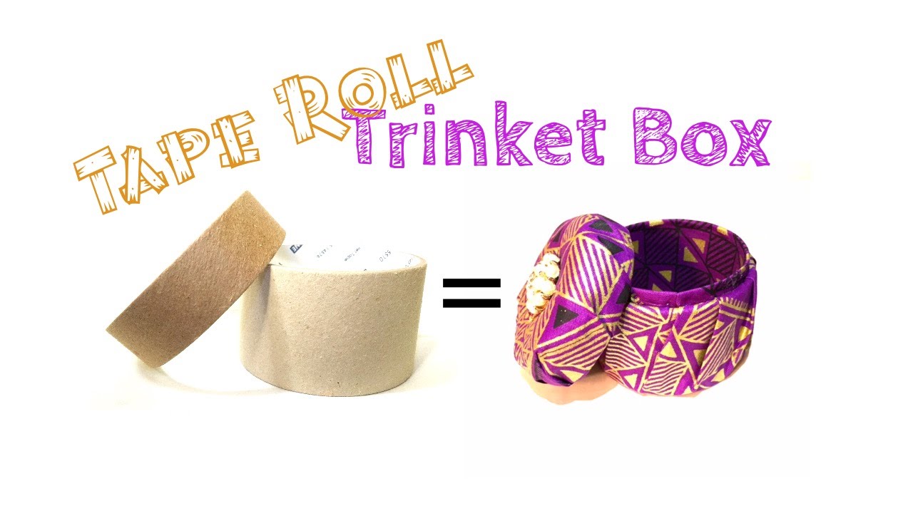 Upcycled Tape Roll Trinket Box -DIY - YouTube