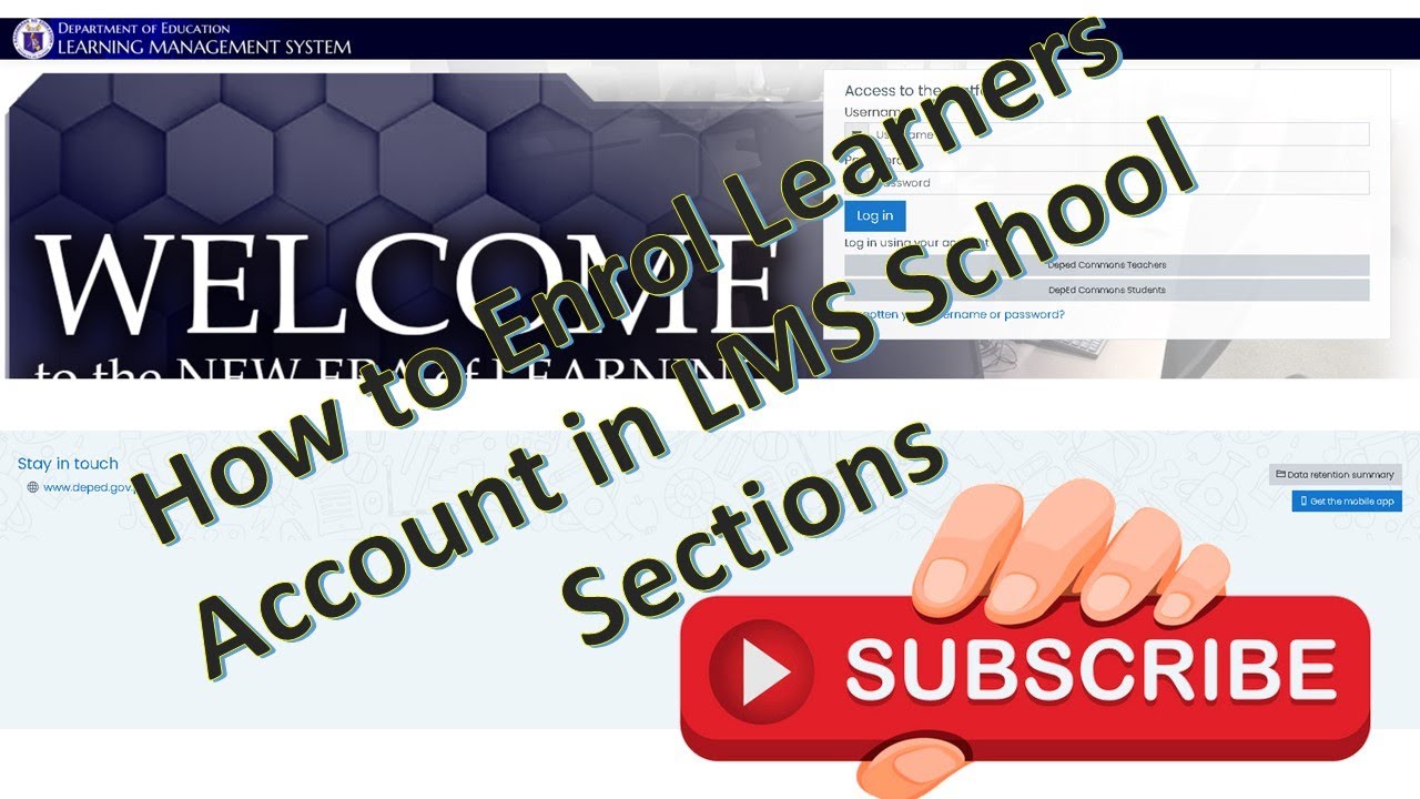 How to enrol learners Account in School Sections in LMS - YouTube