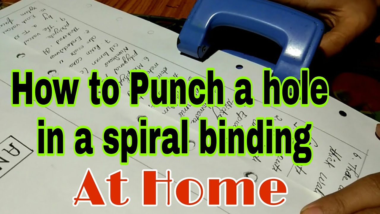 How to Punch a holes in a spiral binding | At Home | #LalTV - YouTube