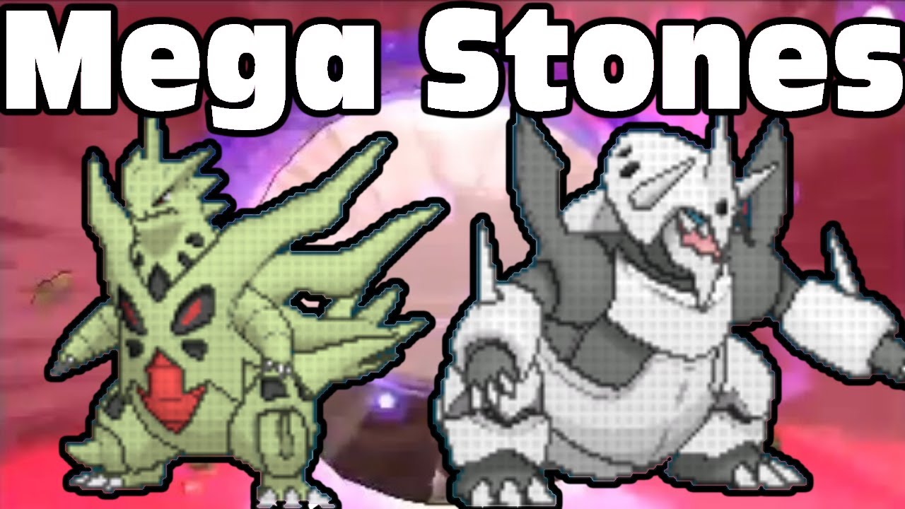 Mega Tyranitar X and Mega Aggron Y Evolution Stones Pokemon X Pokemon Y ...
