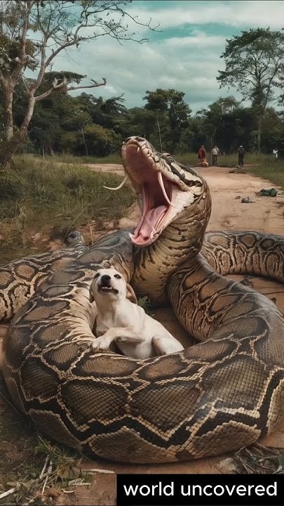Helpless Dog Trapped in Python’s Deadly Grip – Heartbreaking Moment! # ...