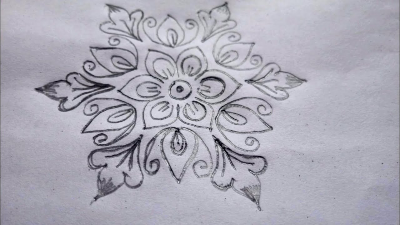 Simple rangoli design | easy muggu | Rangoli designs - YouTube