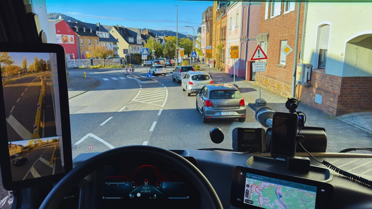 truck driving , sunny morning - YouTube