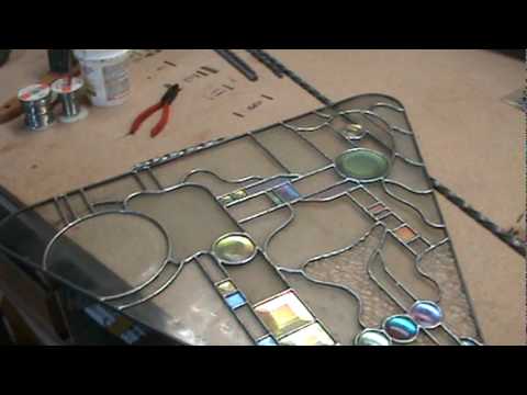 stained glass how to ideas sg19b twisting lead edging - YouTube