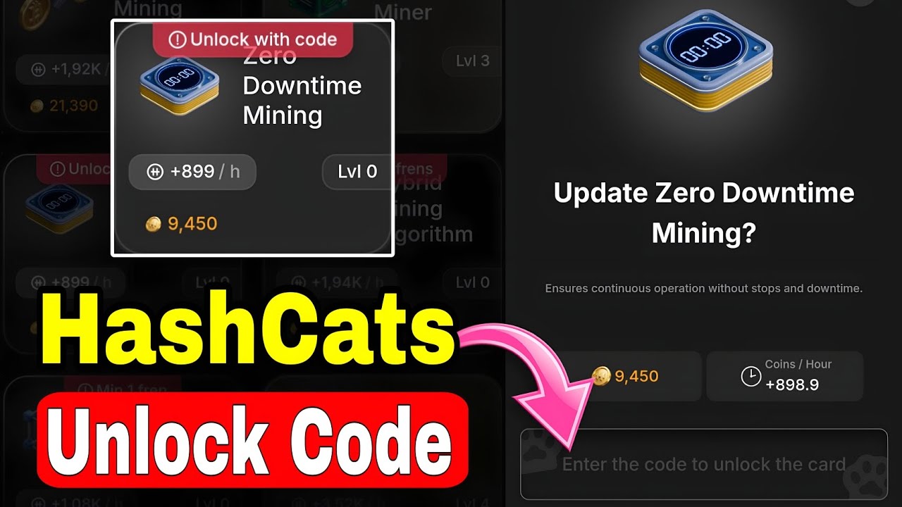 Hash Cats Card Unlock Code | How To Unlock Hash Cats Card | Zero ...