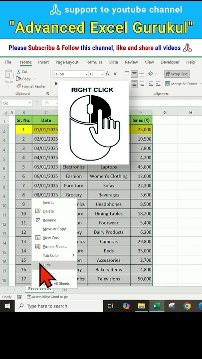 How To Auto Highlight Rows And Columns In Excel Using Vba Shortsfeed Excelshorts Excelhacks