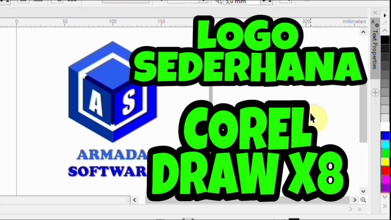 COREL DRAW X8 || tutorial membuat logo sederhana - YouTube