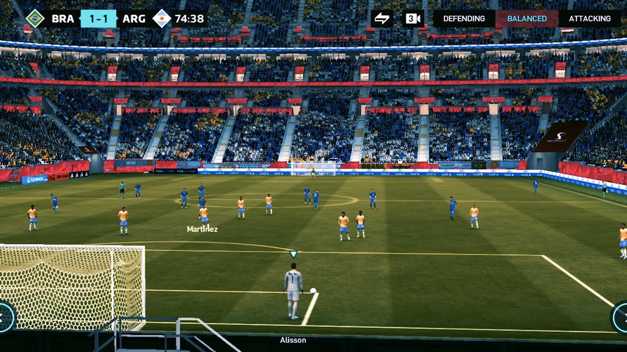 Brazil vs Argentina - FIFA Mobile Game | Game Play - Full Match - YouTube