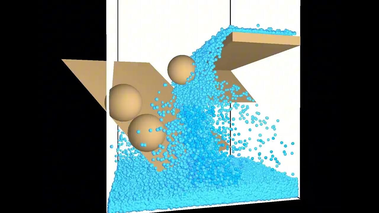 4K SPH Python+Taichi. 80K particles. Study of a falling water ...