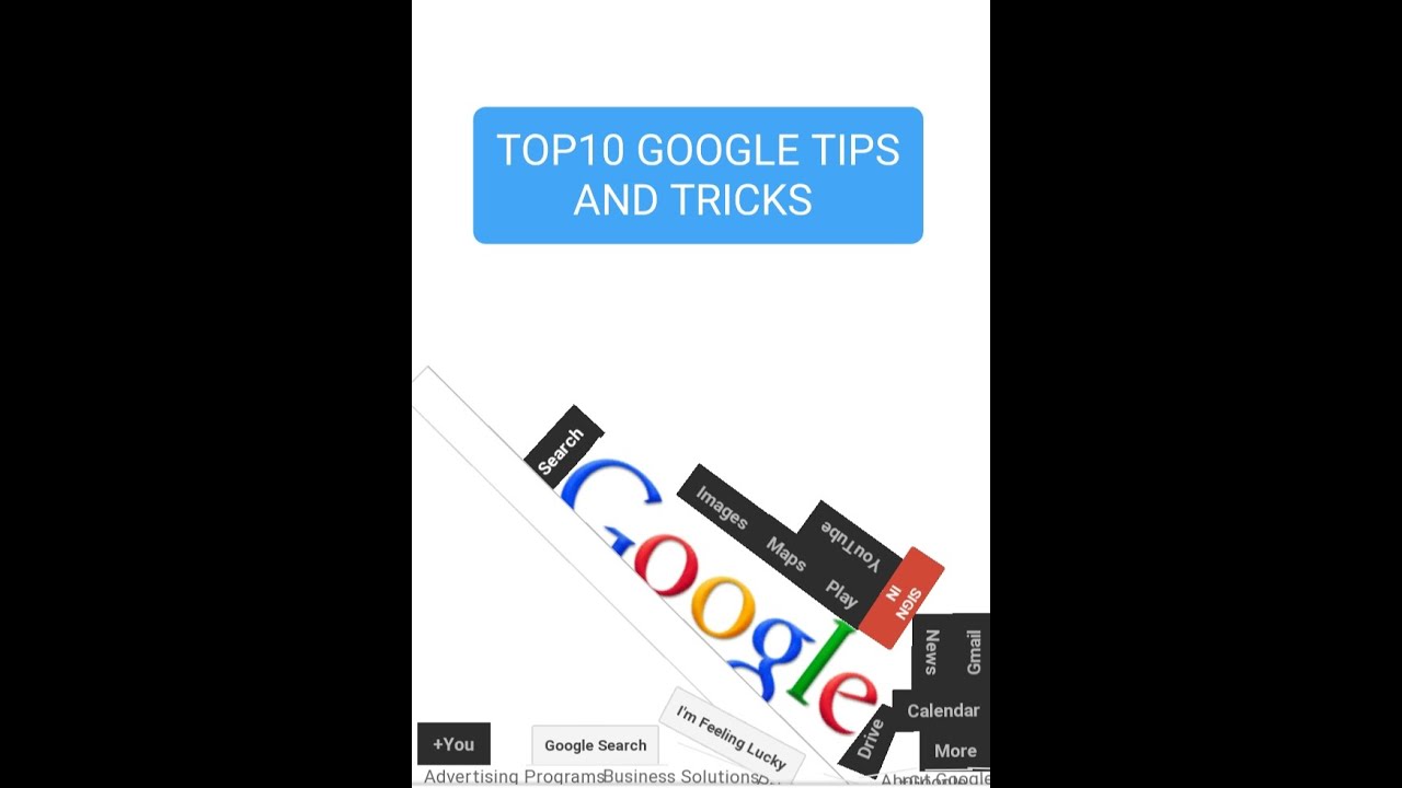 TOP10 GOOGLE TIPS AND TRICKS - YouTube