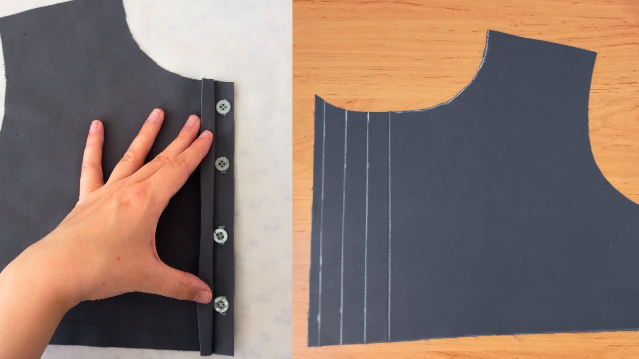 How to Sew a Hidden Button Placket Quickly and Easily | Beginner Sewing ...