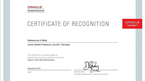 Oracle Certified Professional Java SE 11 Developer -1Z0-819 - YouTube