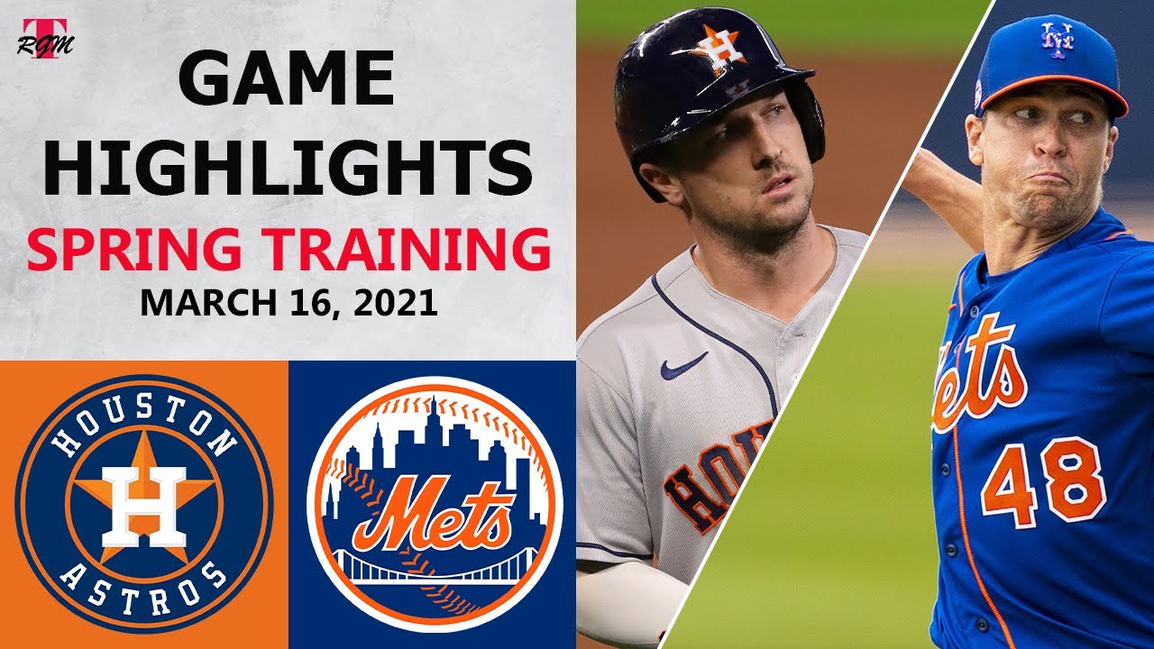 Houston Astros vs. New York Mets Highlights | March 16, 2021 (Spring ...