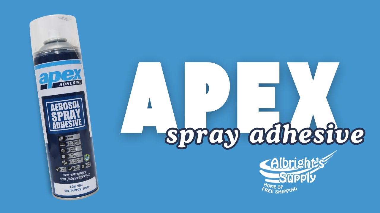 Apex Spray Adhesive Demonstration - YouTube