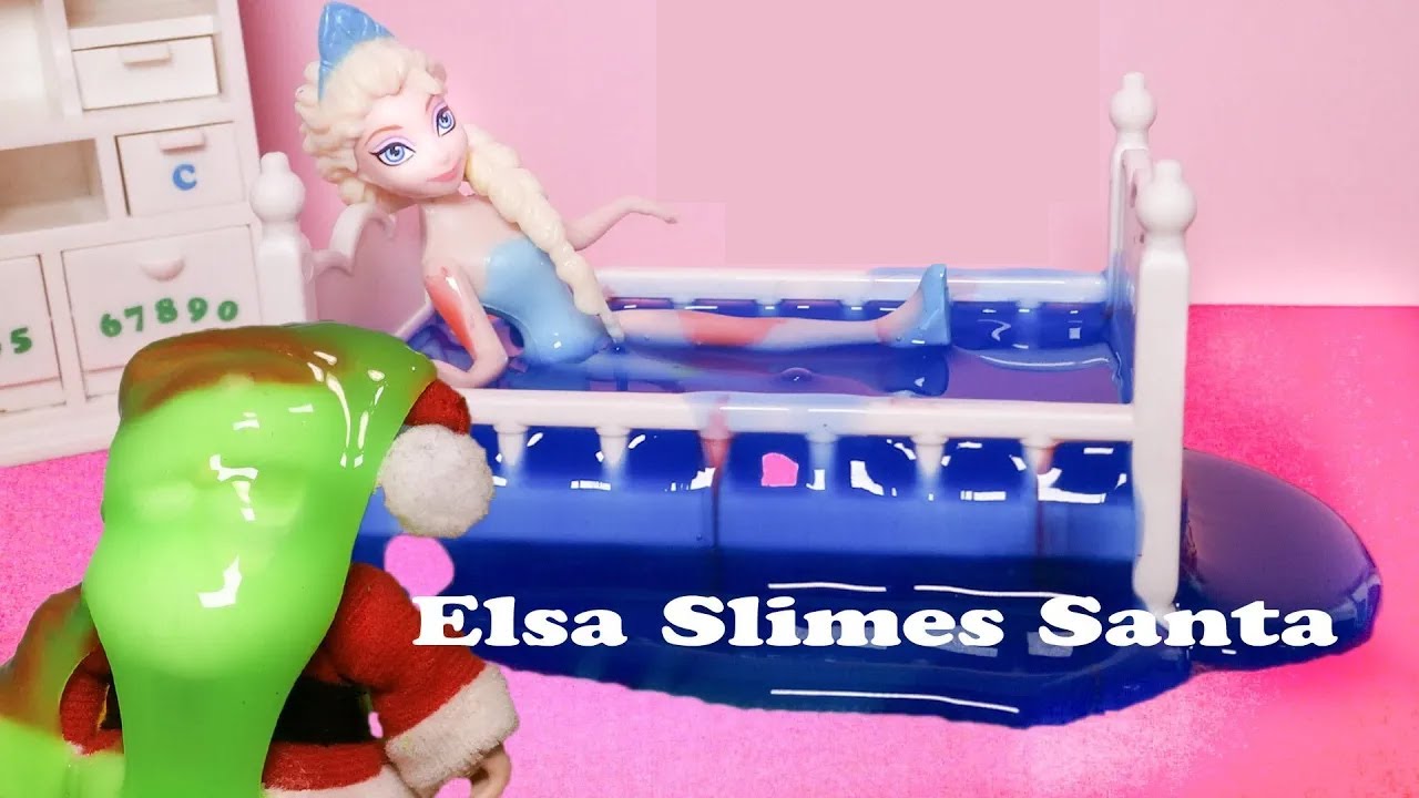 Frozen Queen Elsa Slimes Jack Frost and Santa Toys Video Parody - YouTube