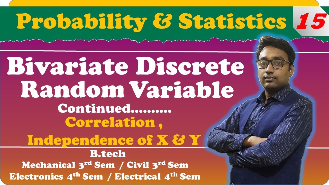 BIVARIATES Discrete Random Variable||Correlation|| Probability ...
