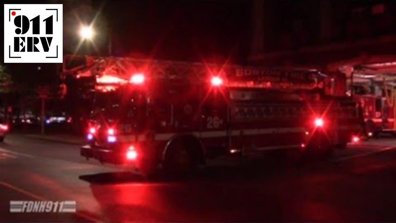 Boston Fire Ladder 26 and Engine 37 Responding - YouTube