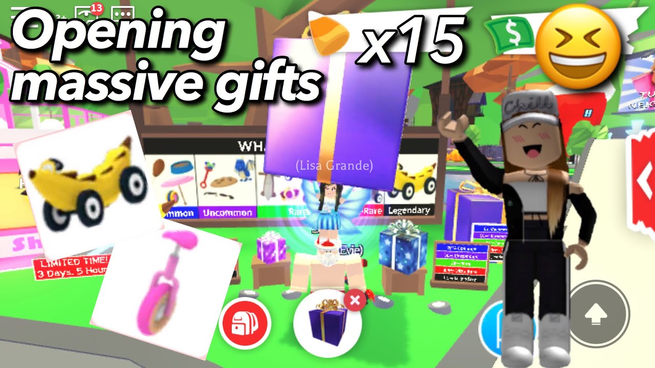 Opening 15 MASSIVE gifts in Roblox adopt me!! - YouTube