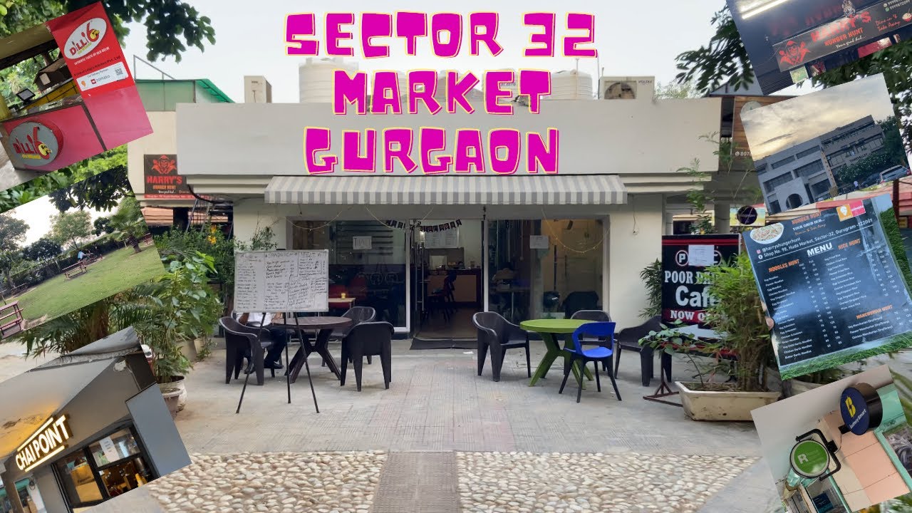 Sector 32 Market Gurgaon🛒Town's Corporate Market💼 - YouTube