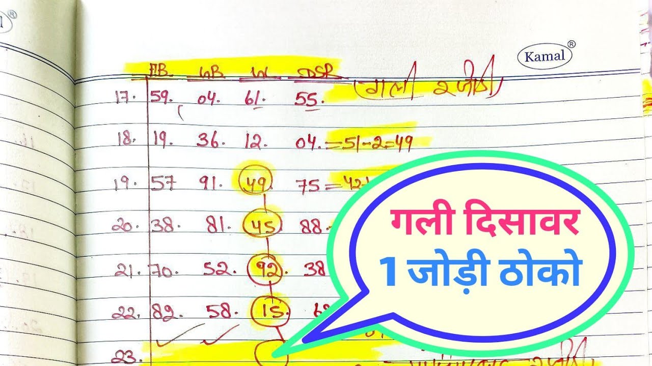 Gali disawar live result 23/10/2025 || satta king |single jodi || satta ...