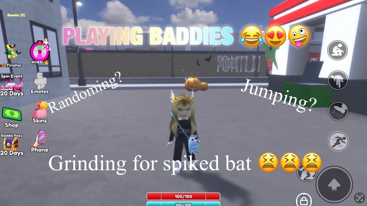 PLAYING BADDIES 😍🥰😫😫🤪 II Grinding for spiked bat II ROBLOX - YouTube