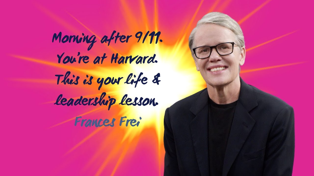 Morning after 9/11. You’re at Harvard. This is your life & leadership ...