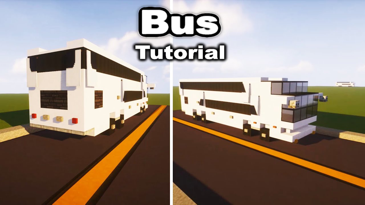 how to build bus in minecraft tutorial - YouTube