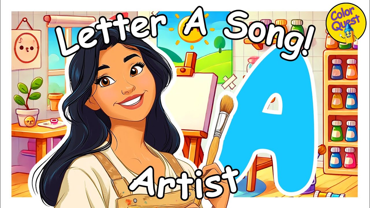 ABC Song for Kids! Learn the Letter A with Artists! Fun Educational ...